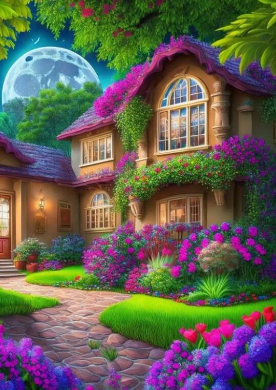 Diamond Painting Tuin Villa – diamond paint hobby