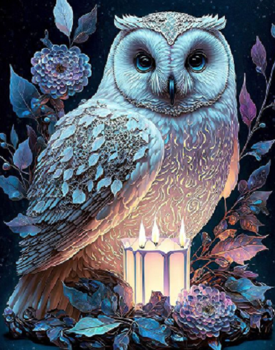 5D Diamond Painting Witte Uil – diamond paint hobby