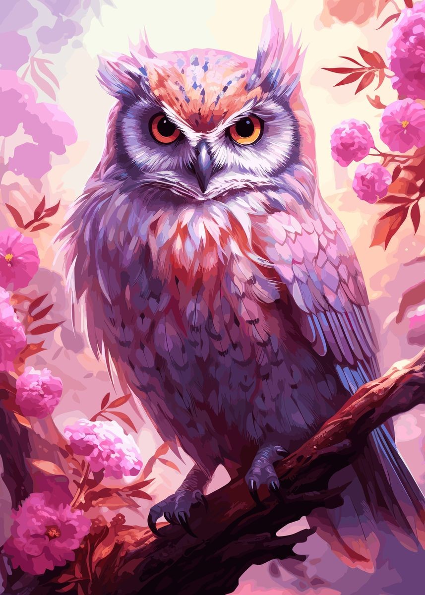 5D Diamond Painting Roze Uil – diamond paint hobby