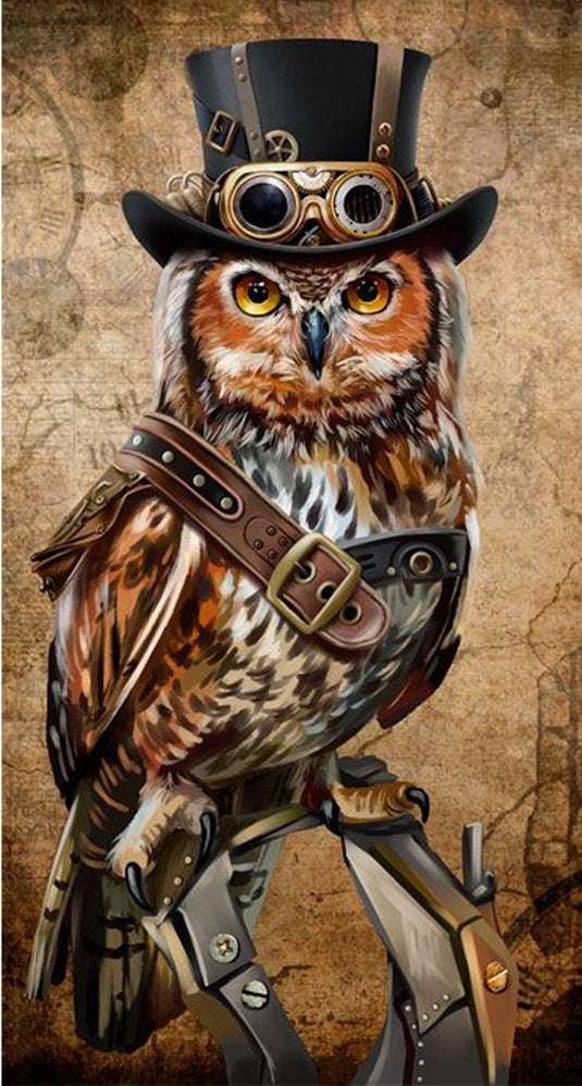 5D Diamond Painting Steampunk Uil – diamond paint hobby