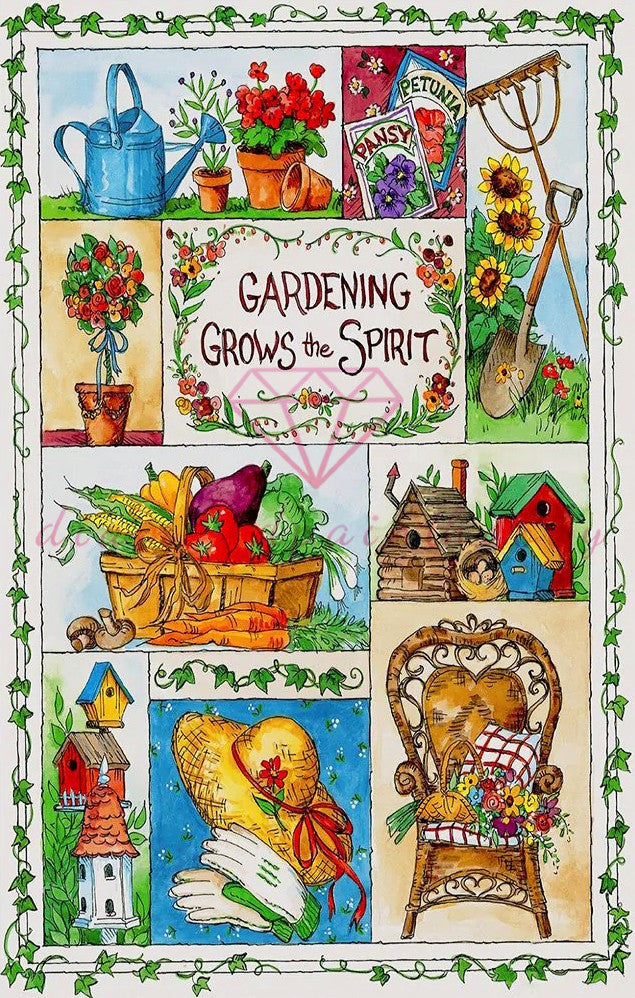 5D Diamond Painting Tuin Groeit De Lente – diamond paint hobby